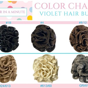 Faux Hair Bun Chignon Updo Wedding Bun Hairstyle Bun Hairpiece VIOLET ...