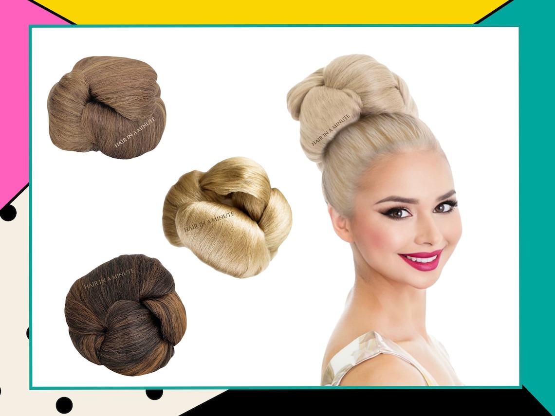 Faux Hair Bun Chignon Updo Wedding Bun Hairstyle Bun Hairpiece - Etsy