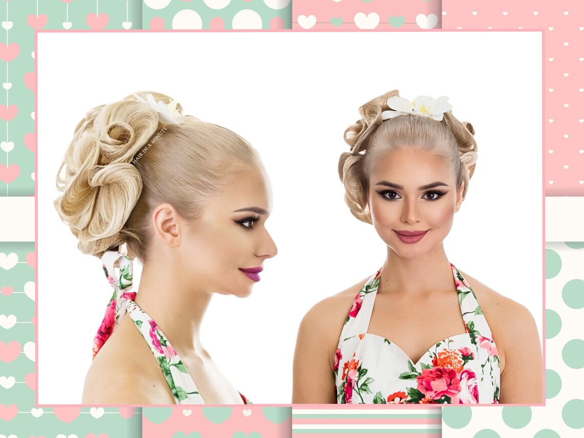 Faux Hair Bun Chignon Updo Wedding Bun Hairstyle Bun Hairpiece - Etsy