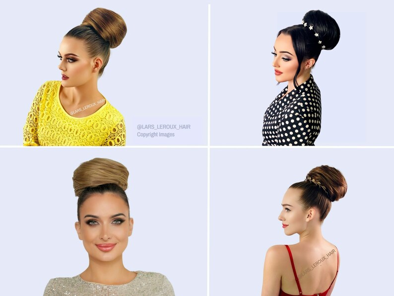 Faux Clip on Big Hair Bun BECCA Updo Bun Hairstyle Extra - Etsy