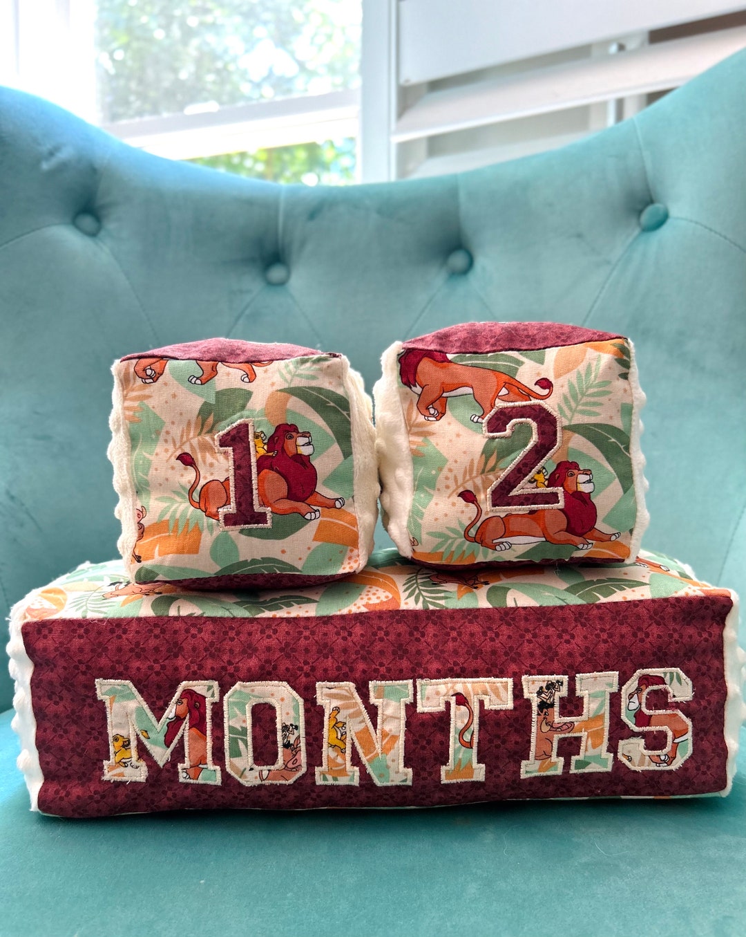 Baby Milestone Lion King Plush Blocks - Etsy