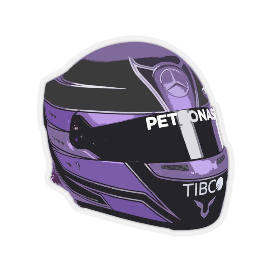Lewis Hamilton Racing Helmet Sticker - Etsy