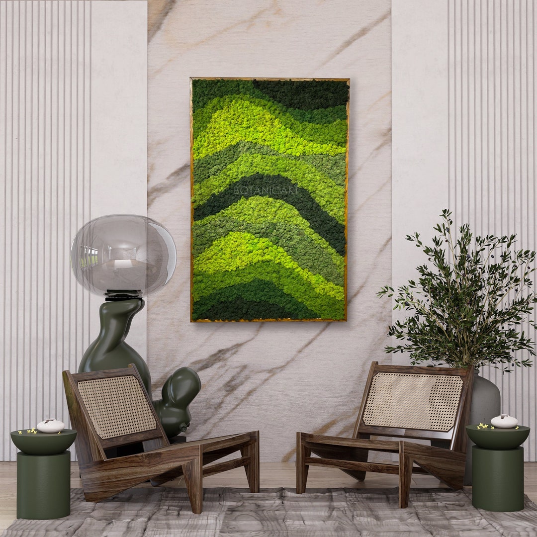 Moss Wall Art Moss Art Work REAL Preserved Moss No Maintenance Required ...