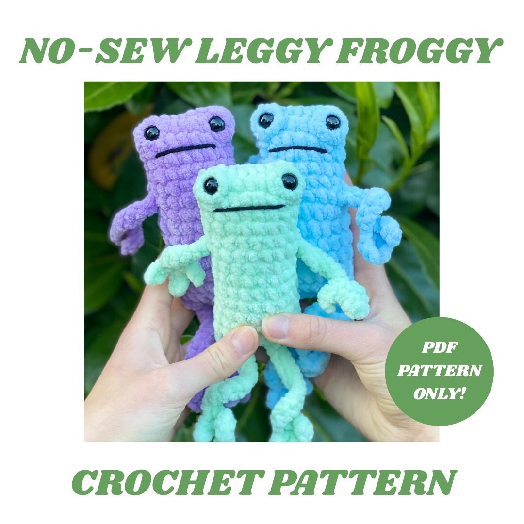No-sew Leggy Froggy Crochet Pattern - Etsy