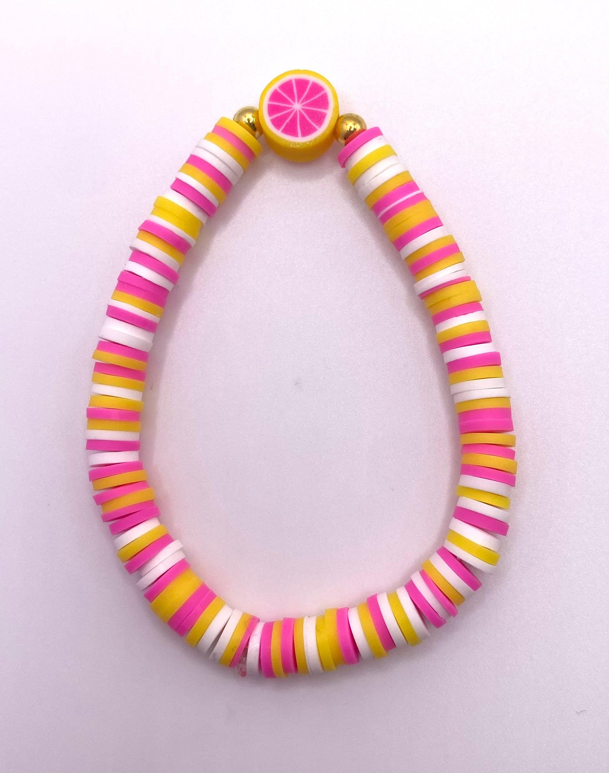 Summer Fruit Heishi Bead Bracelets Grapefruit and Lemon - Etsy