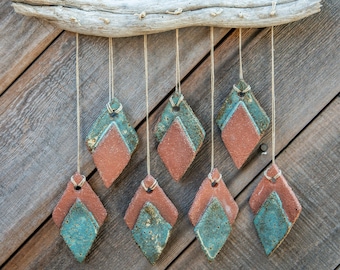 Earthen White Wall Art Beach Handcrafted Wall Hanging Wind Chime ...