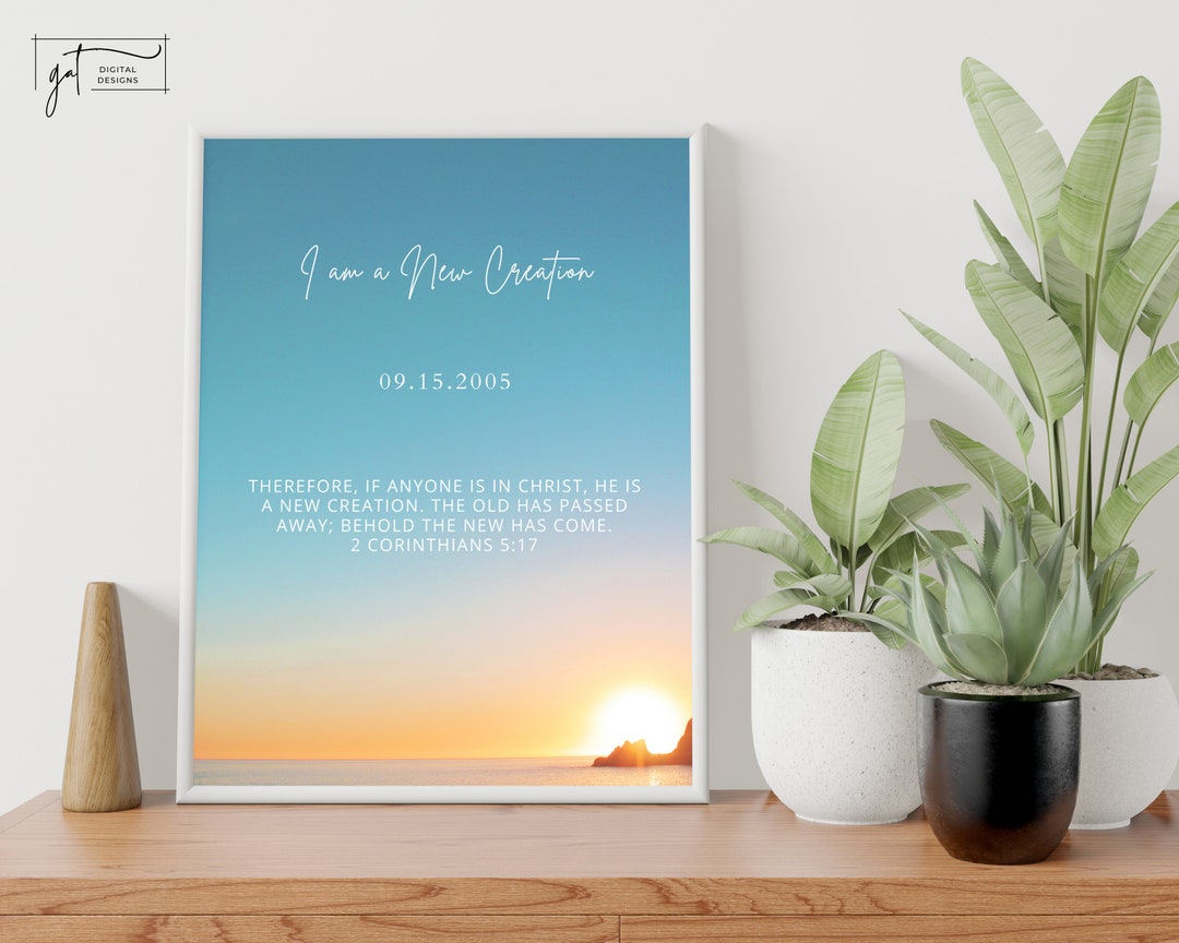 Salvation Poster I Am a New Creation Born Again New - Etsy