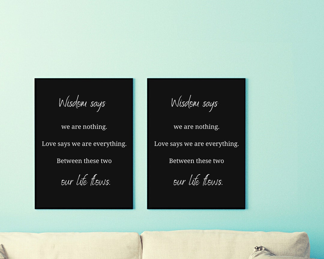 Wisdom Affirmative Quote Wall Art Decorative Poster Print Wall Art Wall ...