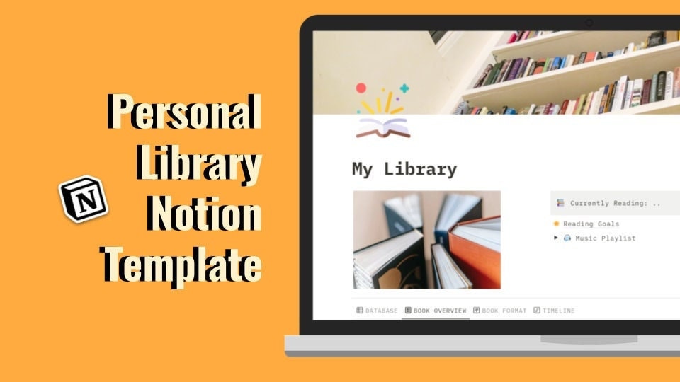 Personal Library Notion Template - Etsy