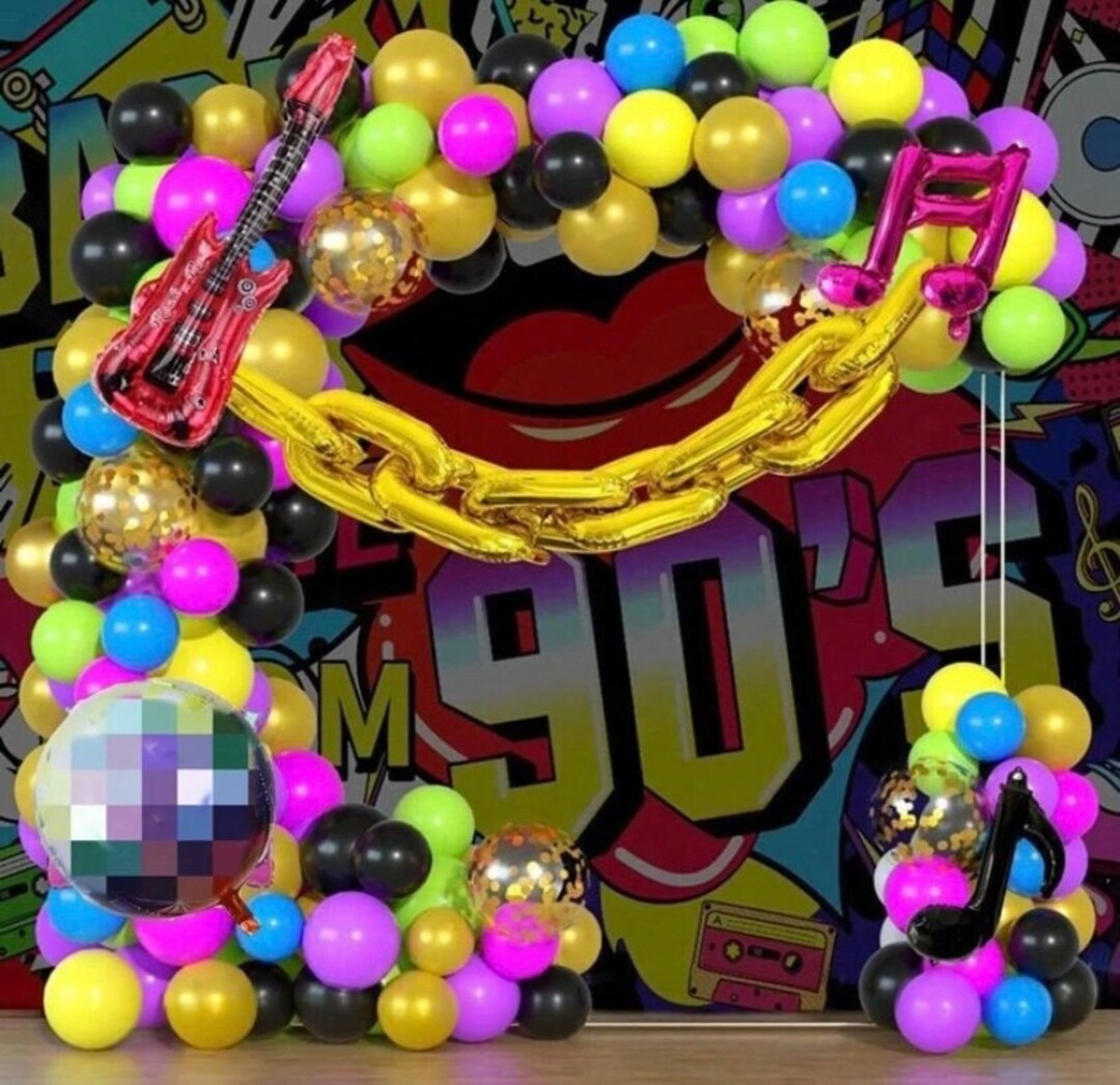 Retro Disco Party Balloon Garland: 70s 80s 90s Theme - Etsy