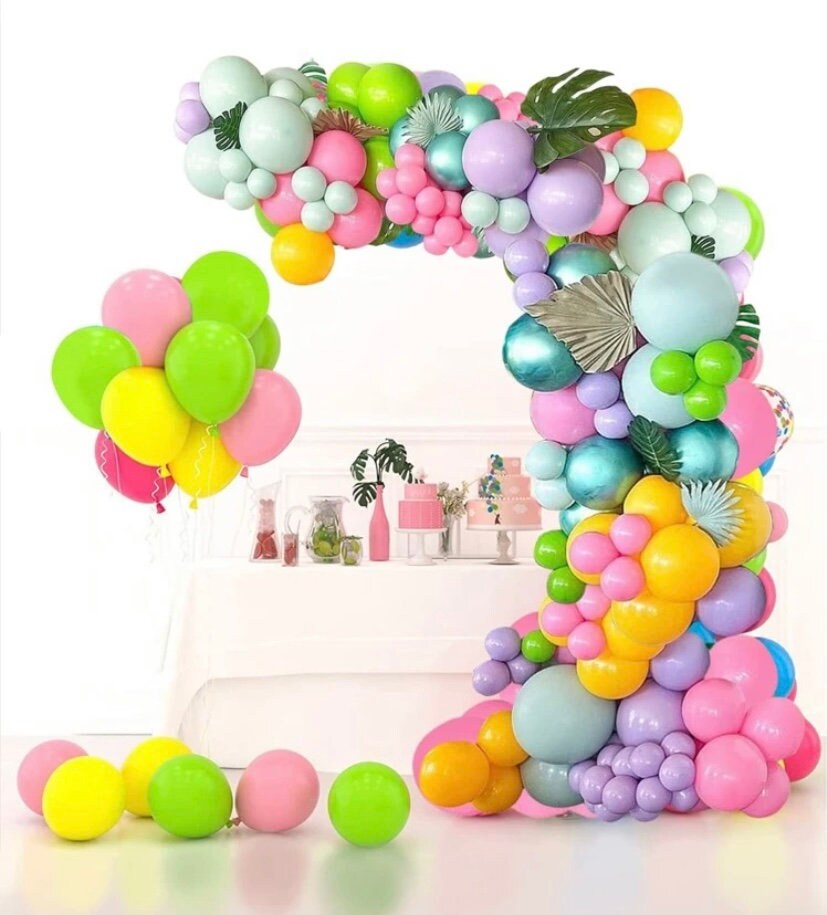 Pastel Balloon Garland Kit/macaroon Tropical Balloon - Etsy