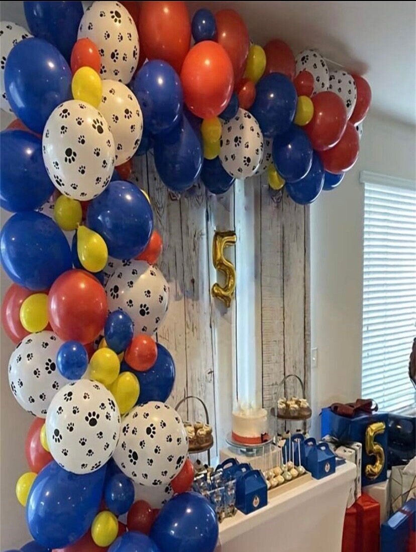 Paw Patrol Birthday Balloon Garland/paw Patrol Balloons/bone-shaped Balloons/kids Paw Patrol ...