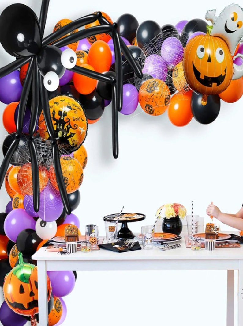 Halloween Balloon Arch Kit: Pumpkin, Ghost & Bat Party Decor - Etsy
