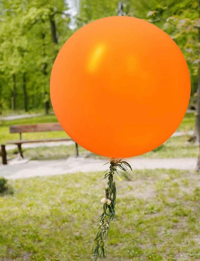 36" (3ft) Round Orange Latex Balloon/orange Birthday Balloons/fall ...