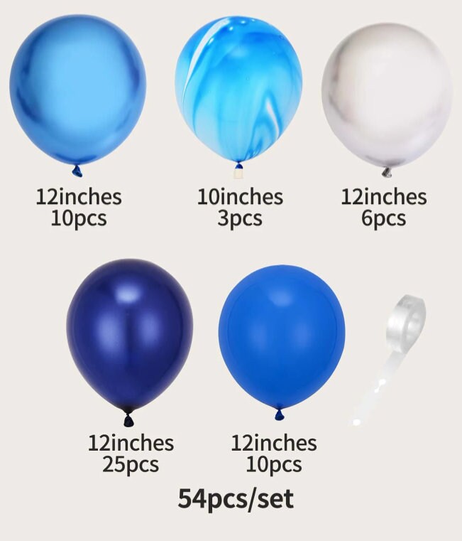 Blue Marble Balloon Garland Kit: Metallic Silver, Space Party Arch - Etsy
