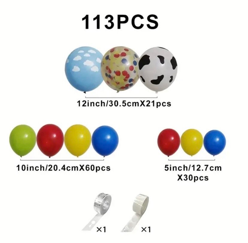 Toy Story Themed Balloon Garland TWO Infinity Birthday Farm Themed ...