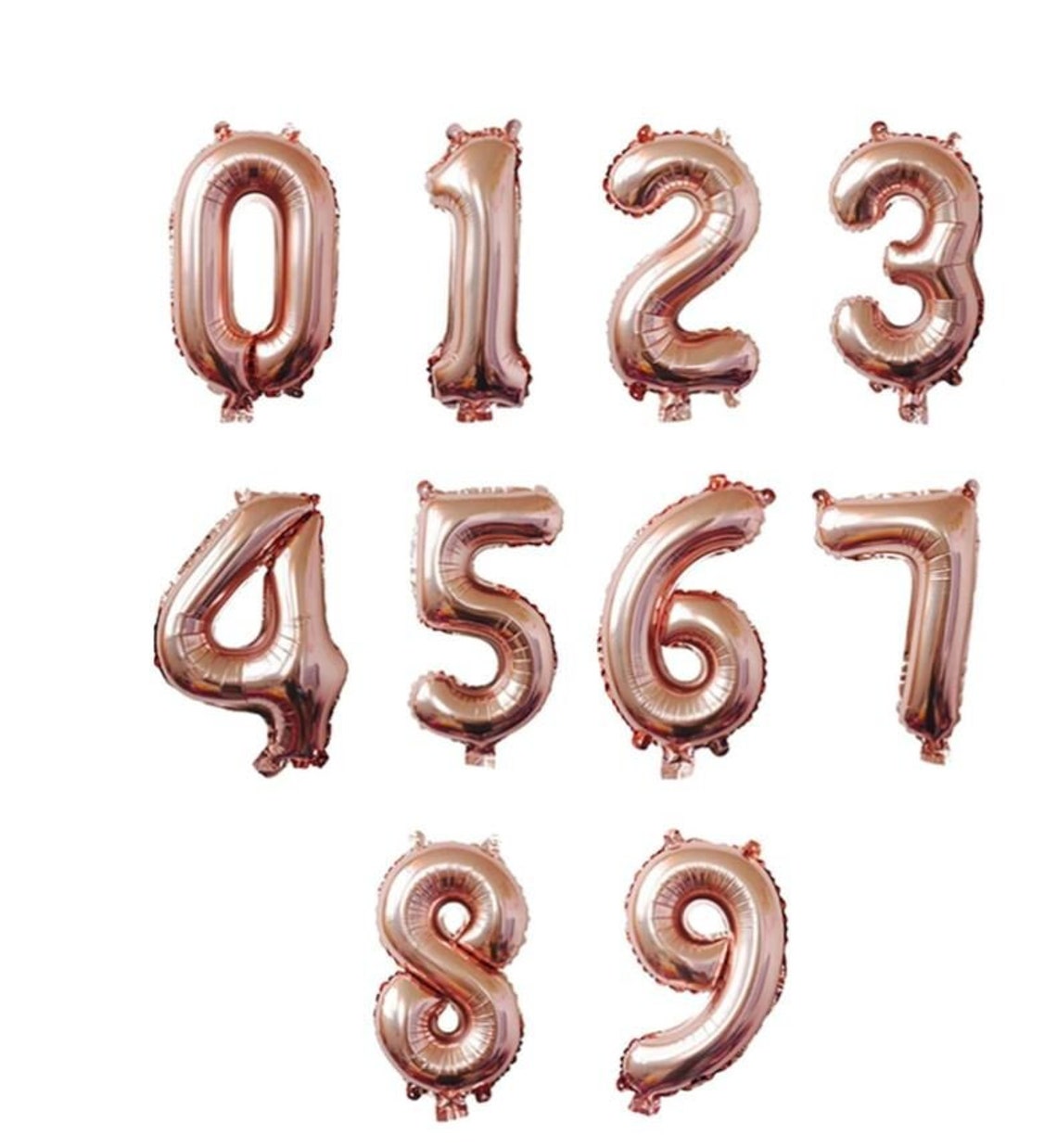 30 Inch Rose Gold Number Balloon/ Champagne Birthday Number Balloons ...