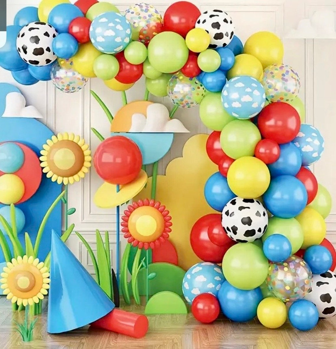 Toy Story Themed Balloon Garland TWO Infinity Birthday Farm Themed ...