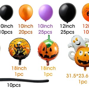 Halloween Balloon Arch Kit: Pumpkin, Ghost & Bat Party Decor - Etsy