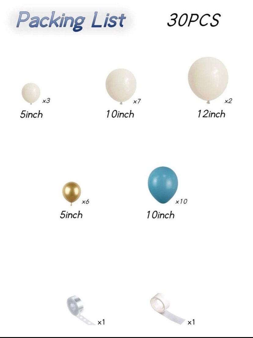 Oh Baby Balloon Arch/diy Baby Shower Balloon Garland/blue Bridal Shower ...