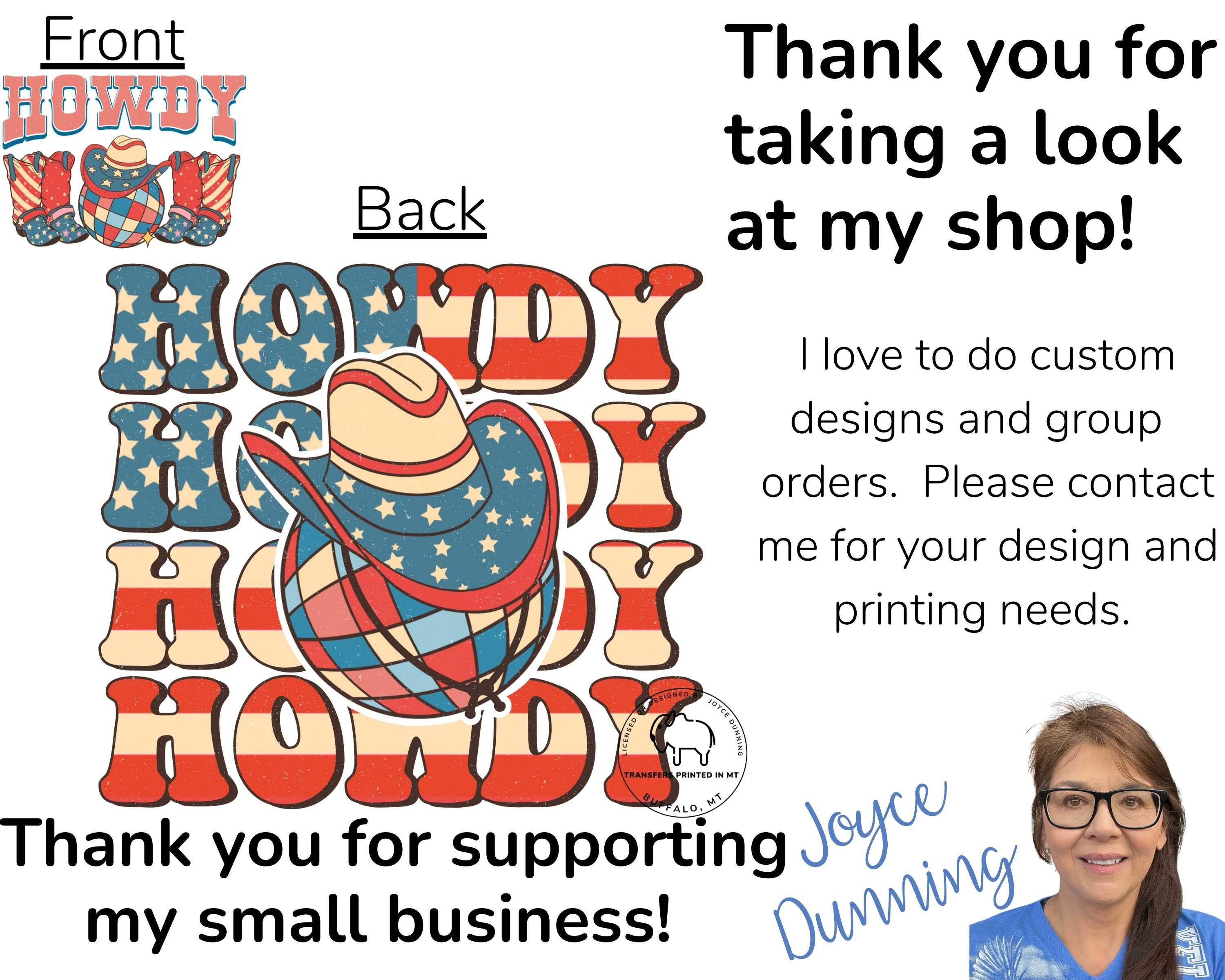 Western Howdy USA Flag Comfort Colors Front and Back 4th of July Party ...