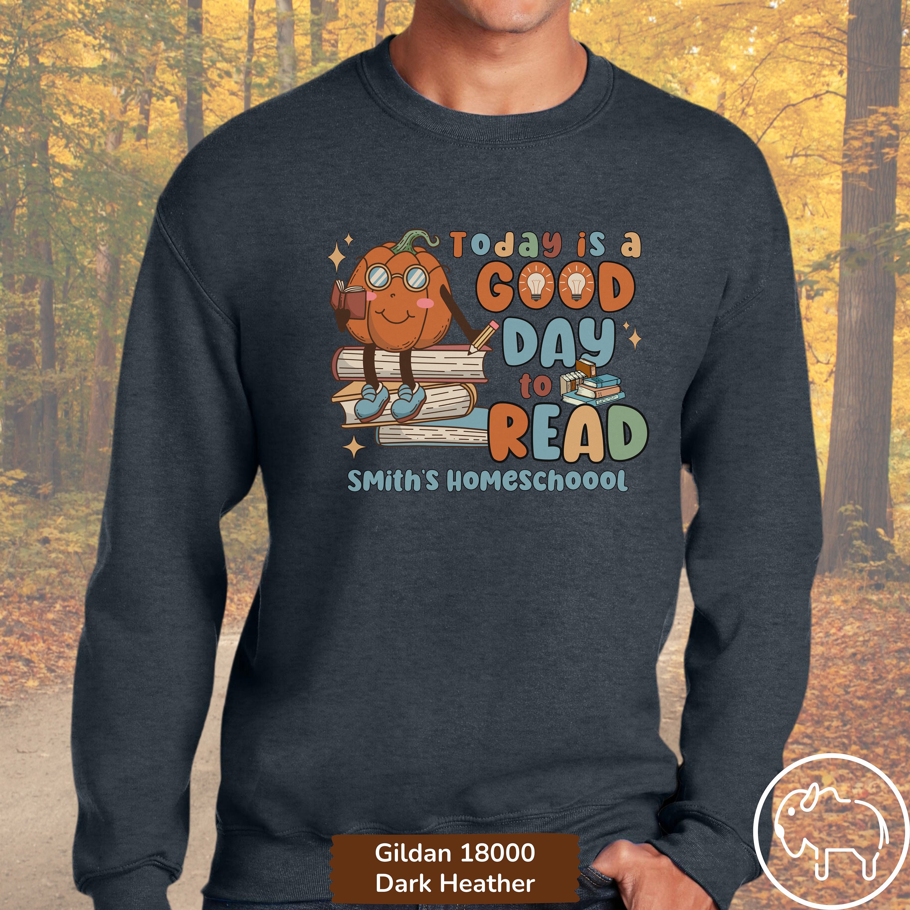 Personalized Teacher Reading Teams Sweatshirt, Custom Fall Homeschool ...