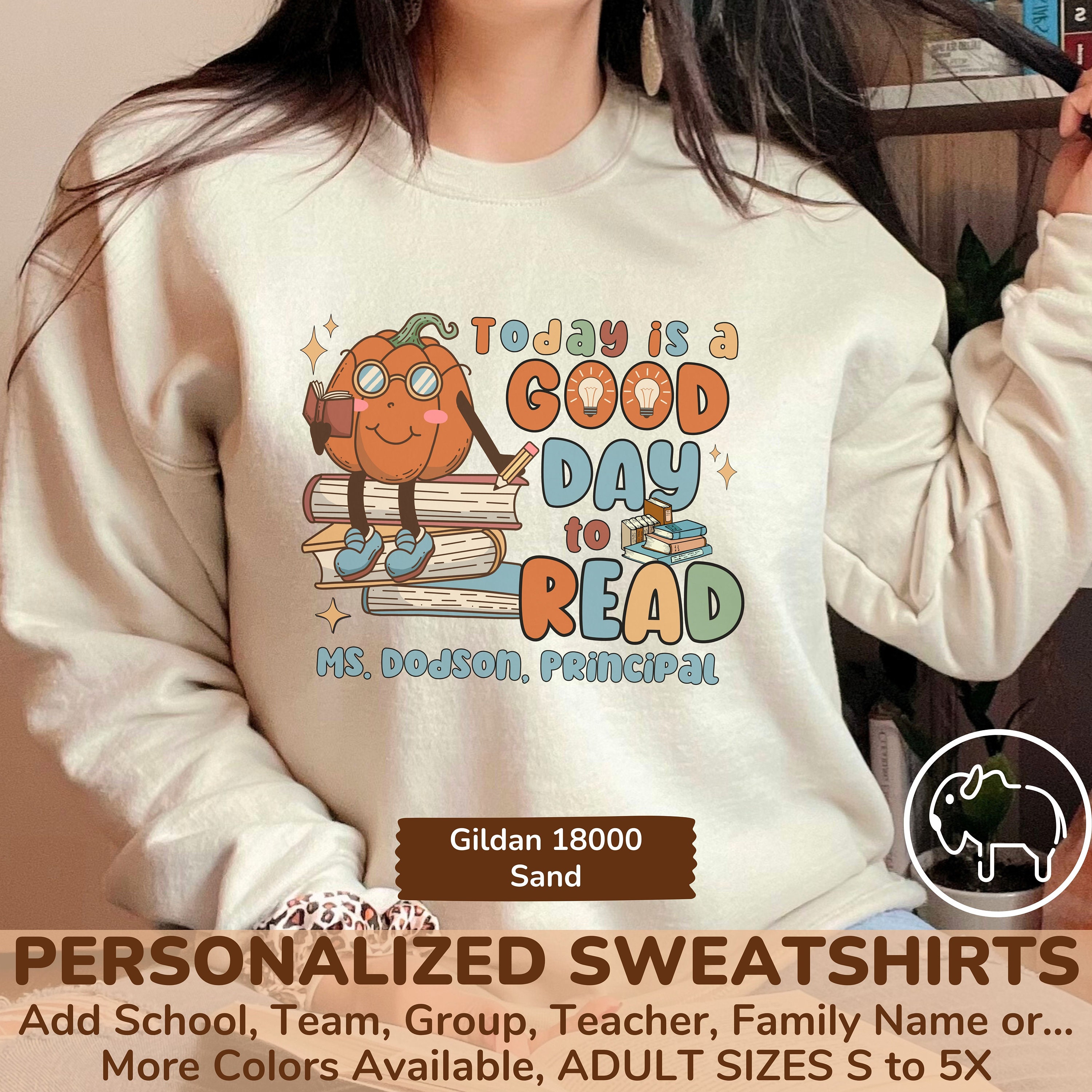 Personalized Teacher Reading Teams Sweatshirt, Custom Fall Homeschool ...