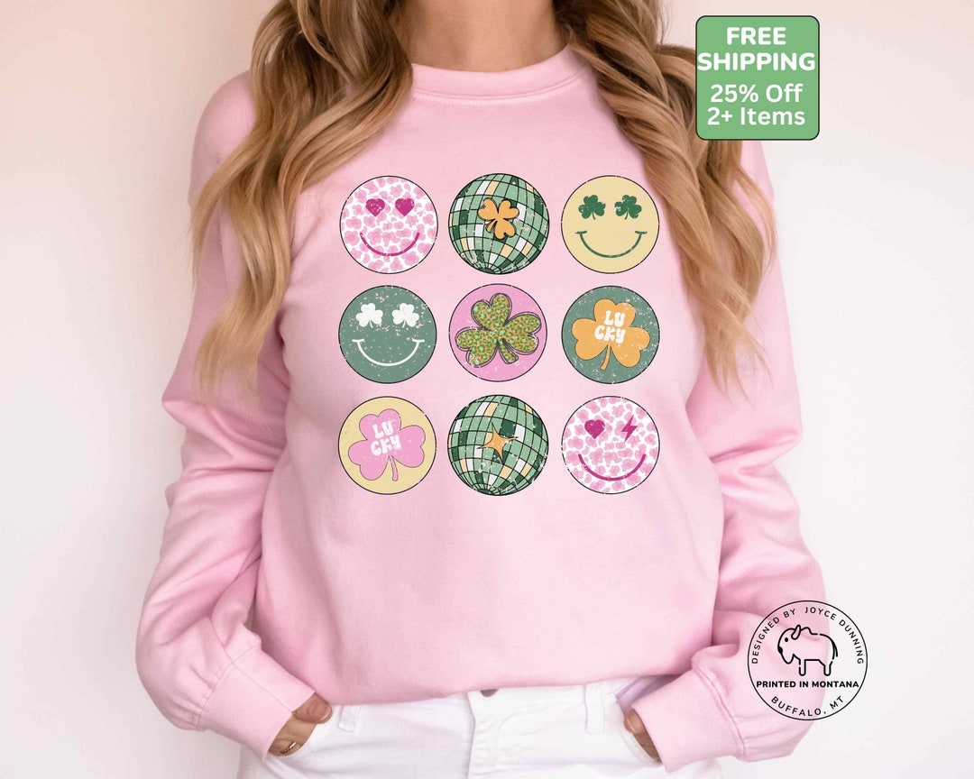 Retro Shamrocks, Mirror Balls, and Smiley Faces Happy St. Patrick's Day ...