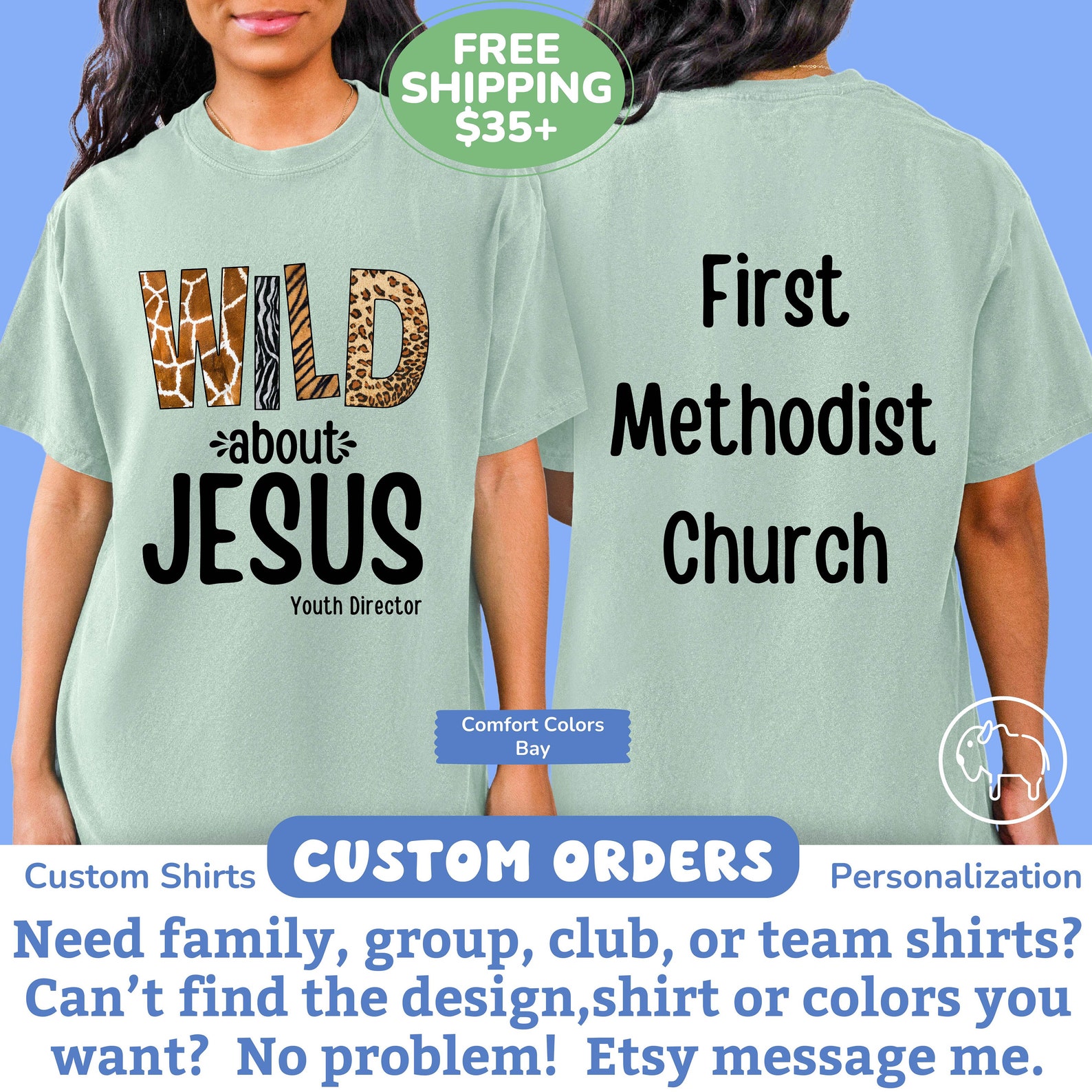 Custom Church Group Comfort Colors T-shirts, Personalized Wild About ...