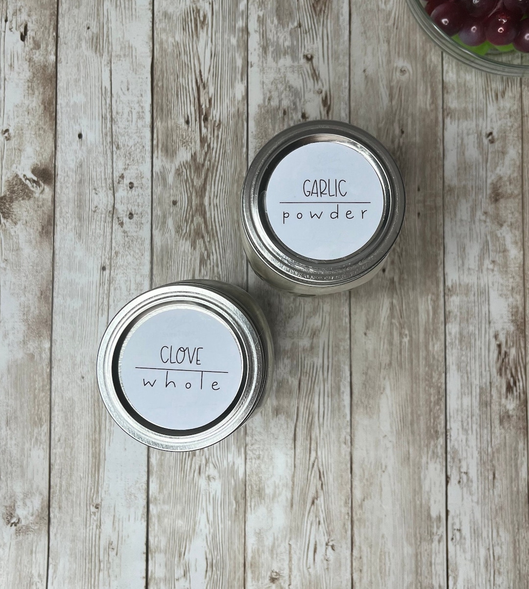Mason Jar Labels, Customized Canning Labels, Pantry Organization ...