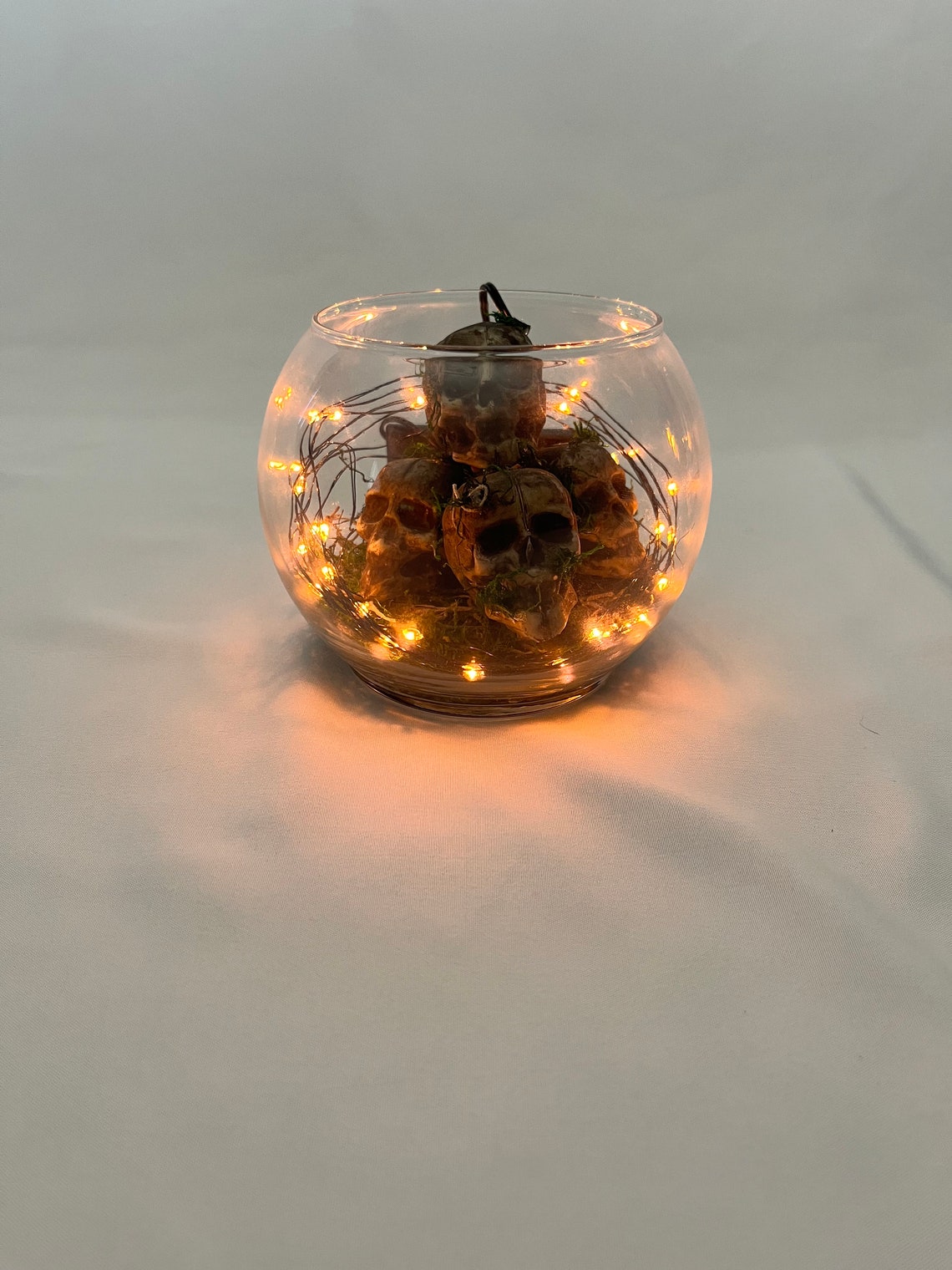 Spooky Skull Bowl With LED Lights - Halloween Home Decor - Etsy