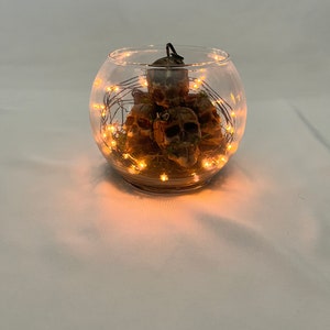 Spooky Skull Bowl With LED Lights - Halloween Home Decor - Etsy