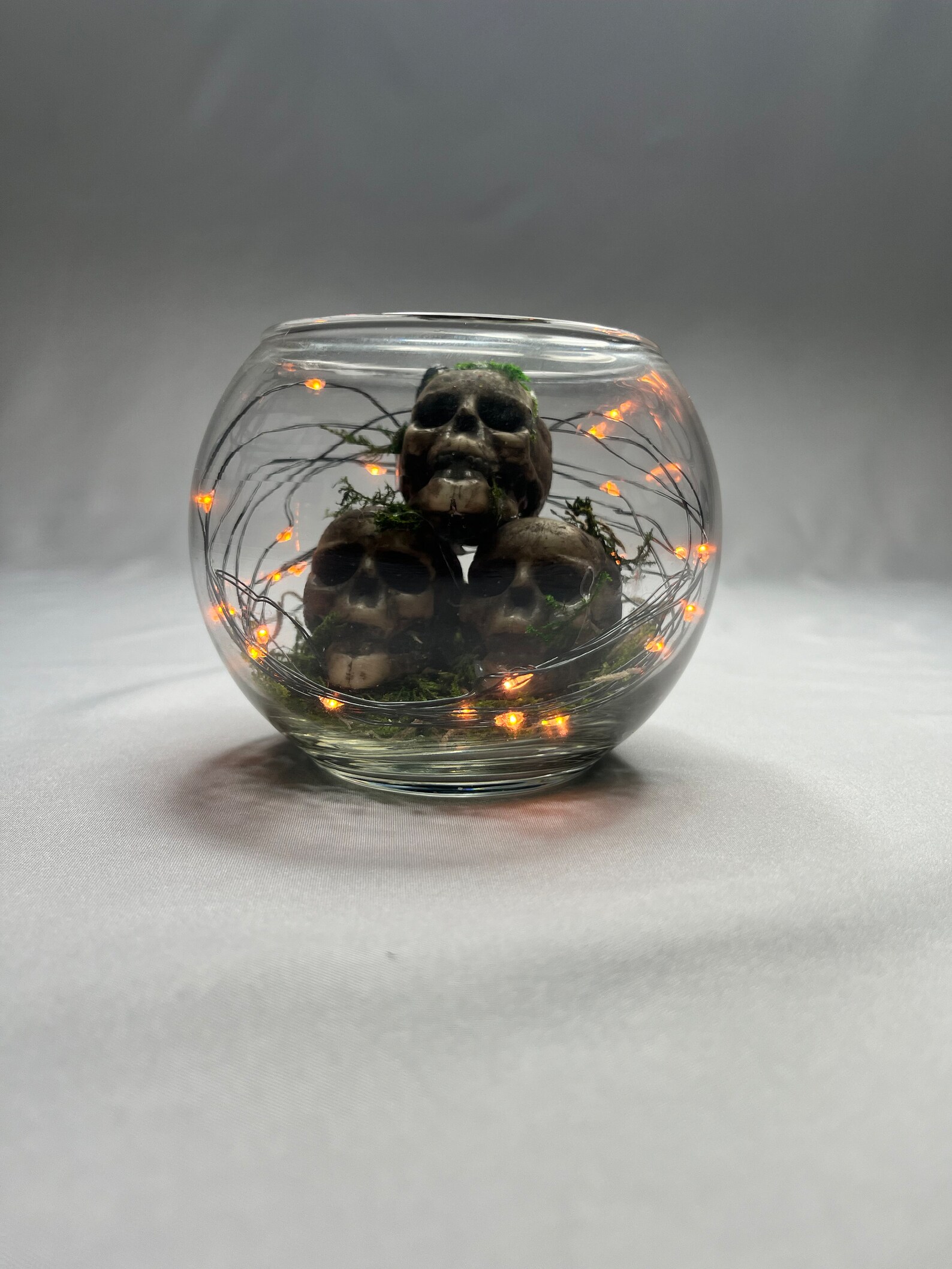 Spooky Skull Bowl With LED Lights - Halloween Home Decor - Etsy