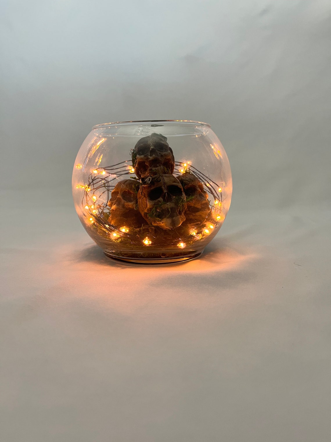Spooky Skull Bowl With LED Lights - Halloween Home Decor - Etsy