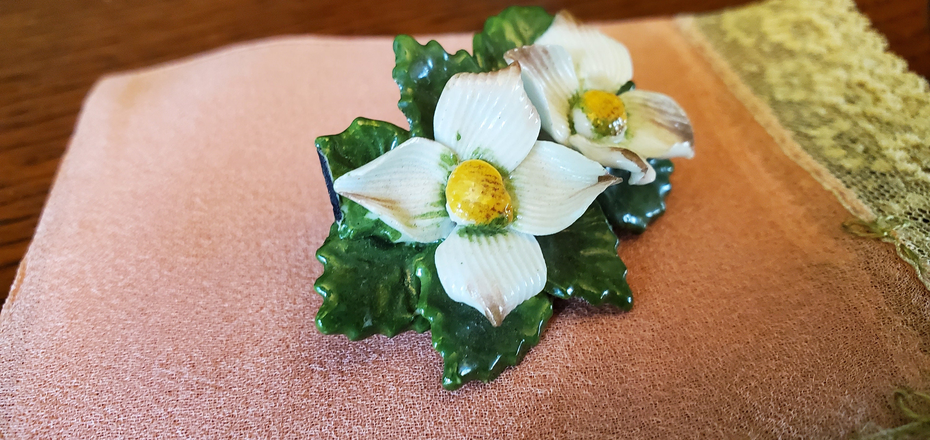 Vintage Thorley Bone China Brooch - Hand Painted - Etsy