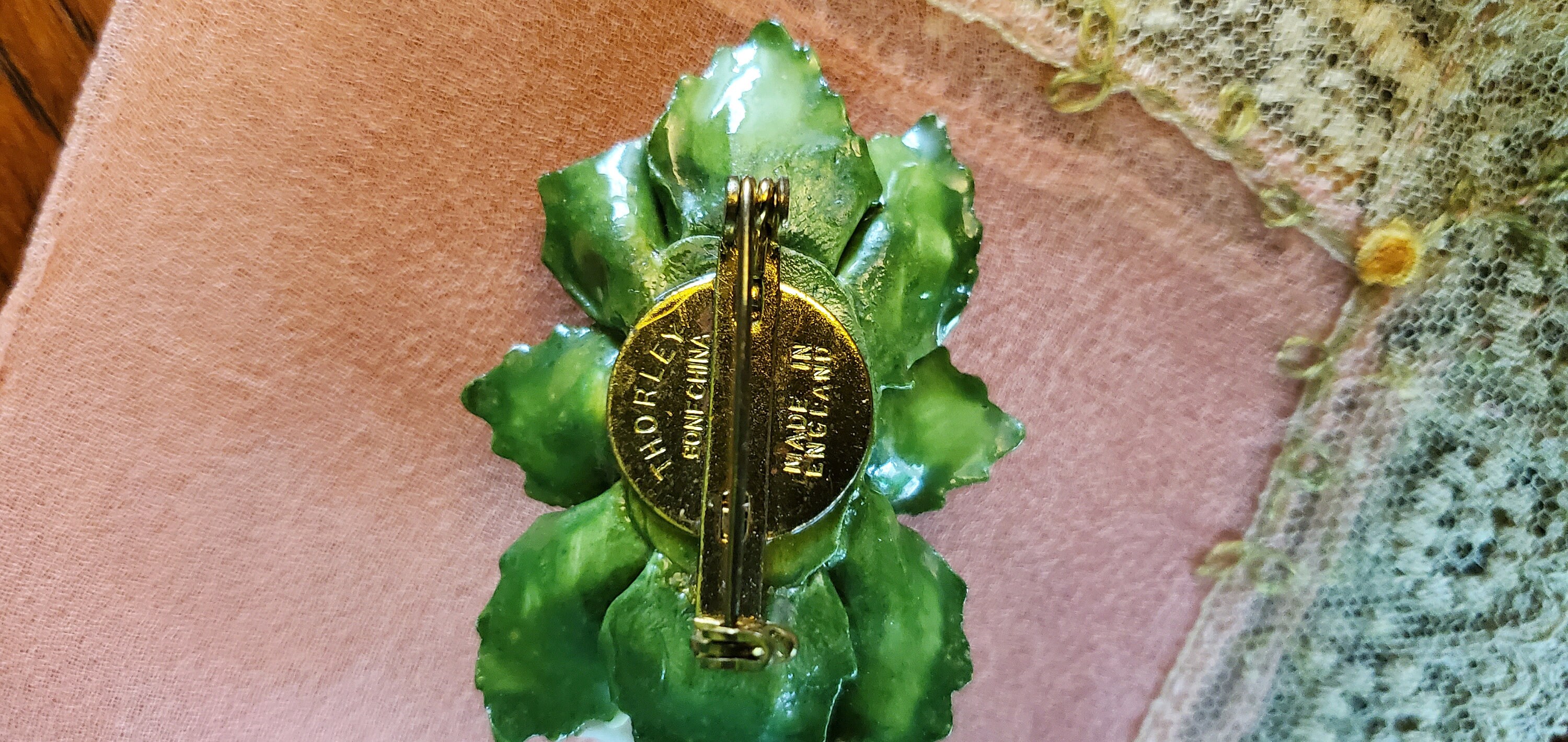 Vintage Thorley Bone China Brooch - Hand Painted - Etsy