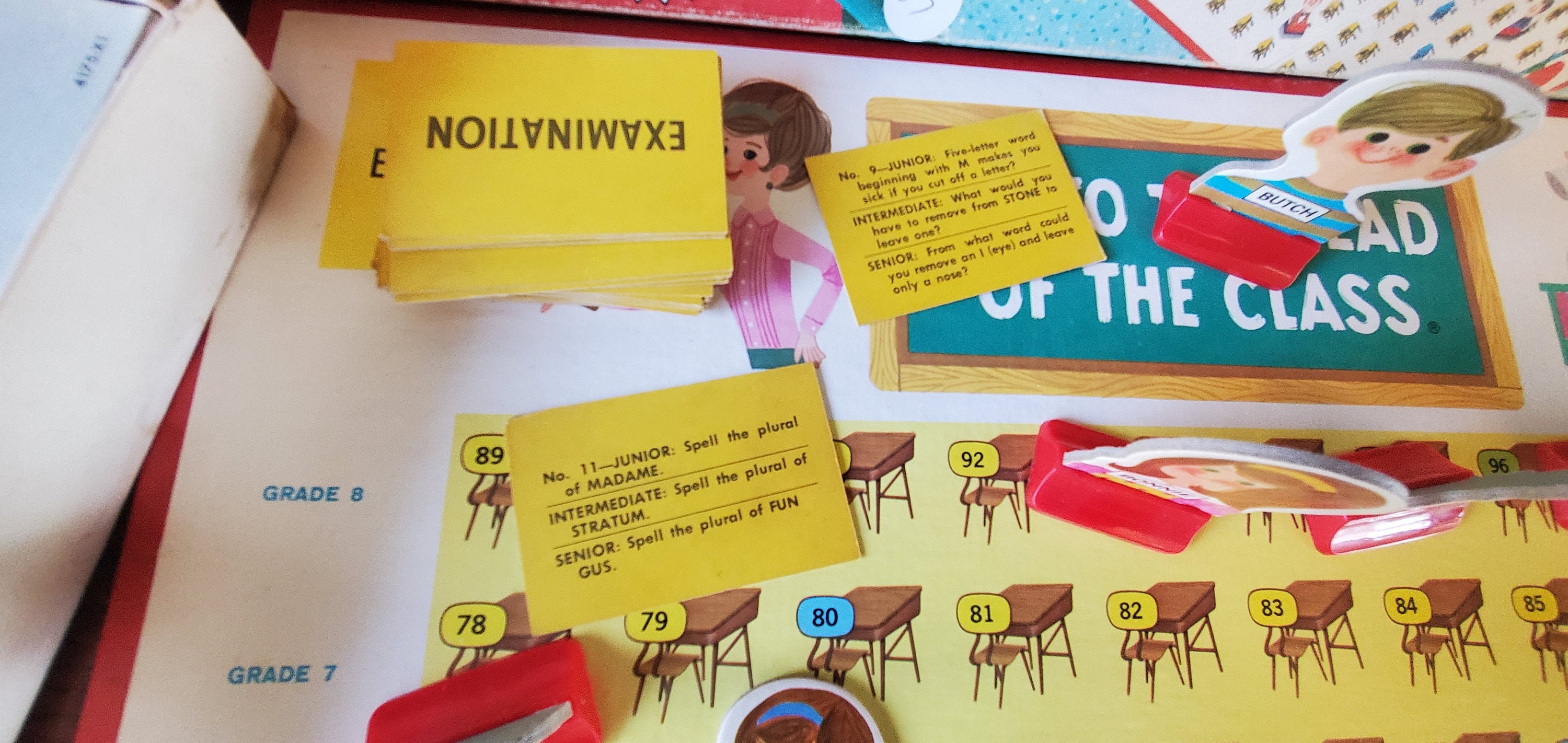 Vintage Go to the Head of the Class Game - Milton Bradley, 1967, #4175 ...