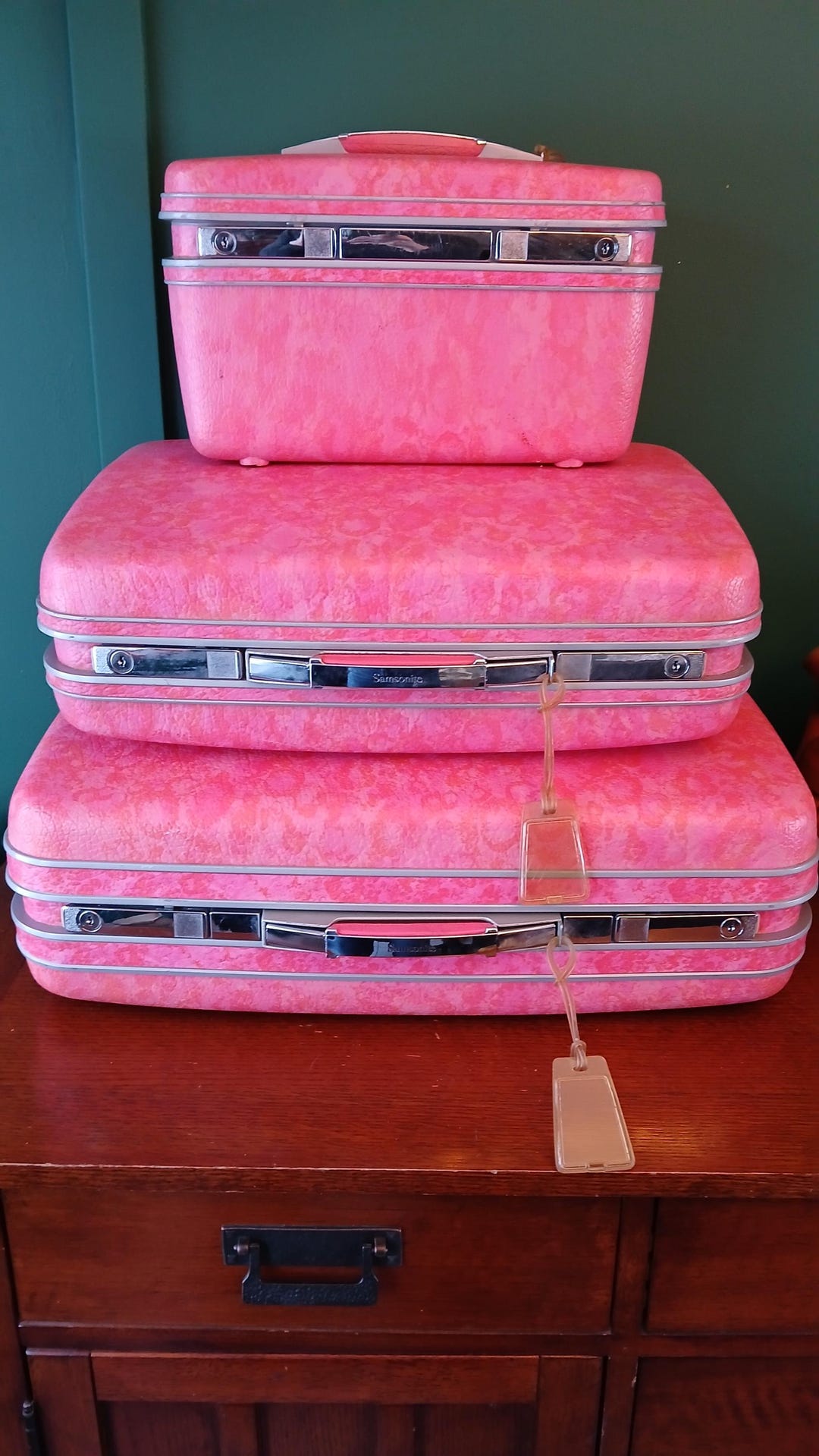 Retro Hot Pink Samsonite Sherbrooke Luggage Set - 3 Pieces - Etsy