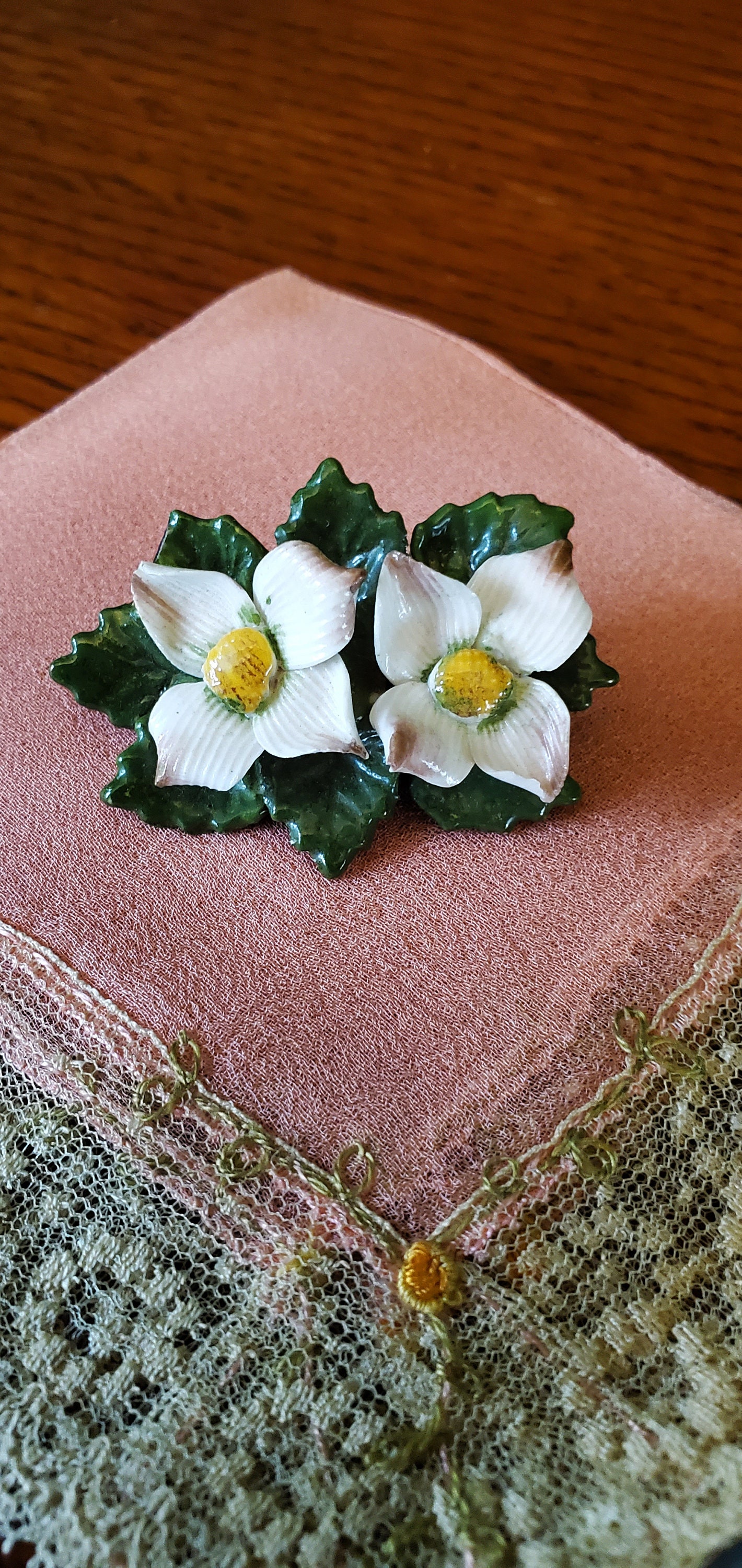 Vintage Thorley Bone China Brooch - Hand Painted - Etsy