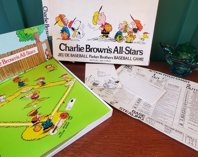 Vintage Peanuts Charlie Brown All Stars Baseball Board Game Parker ...