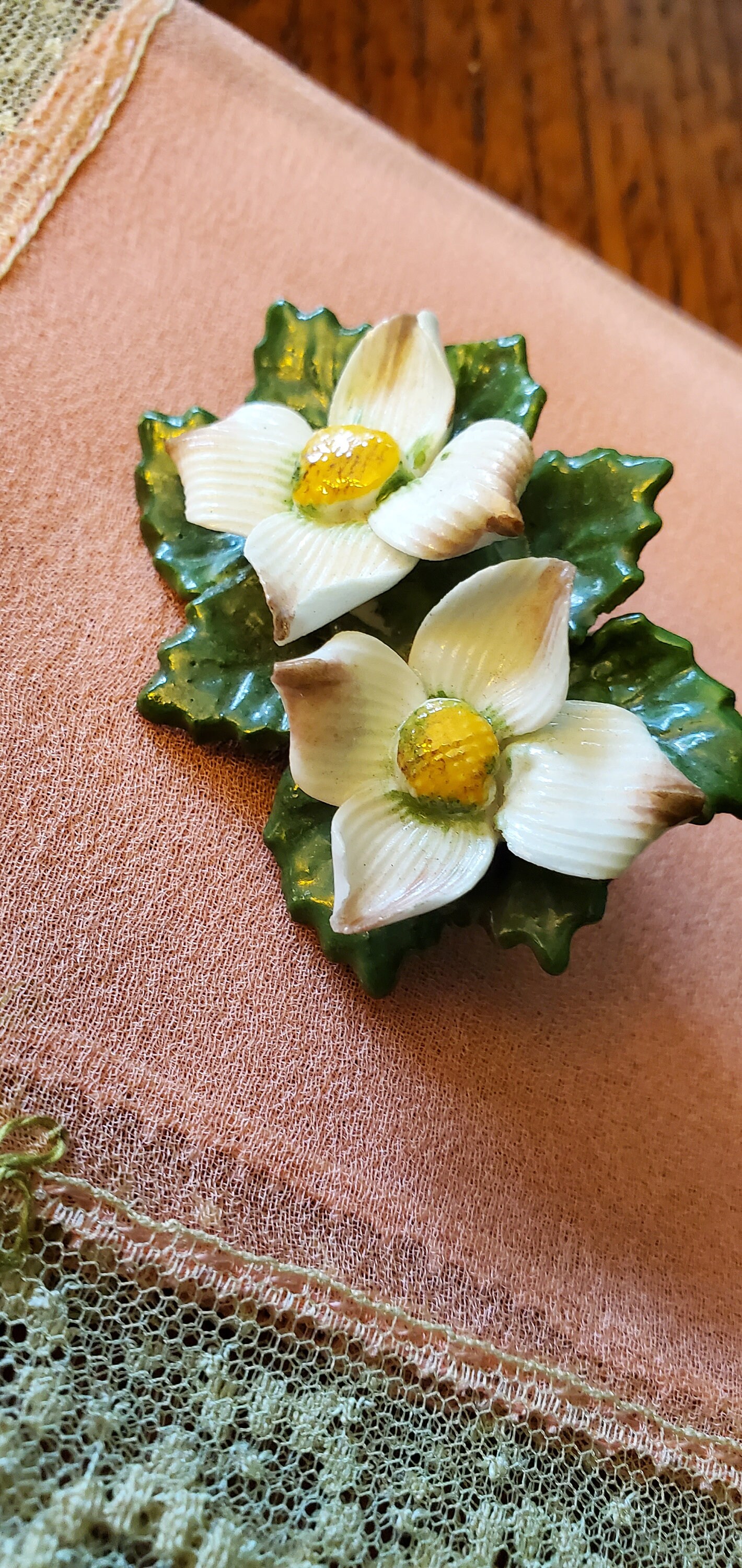 Vintage Thorley Bone China Brooch - Hand Painted - Etsy