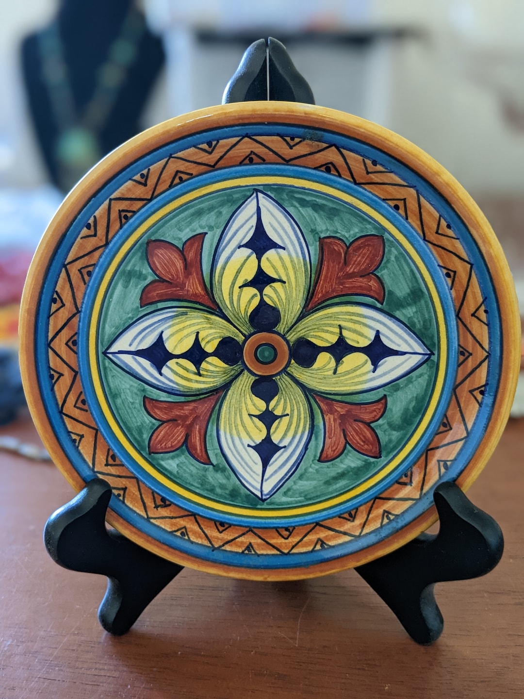 Italian Hand Painted Decorative Plate Signed by Dipinto A. Nano From ...