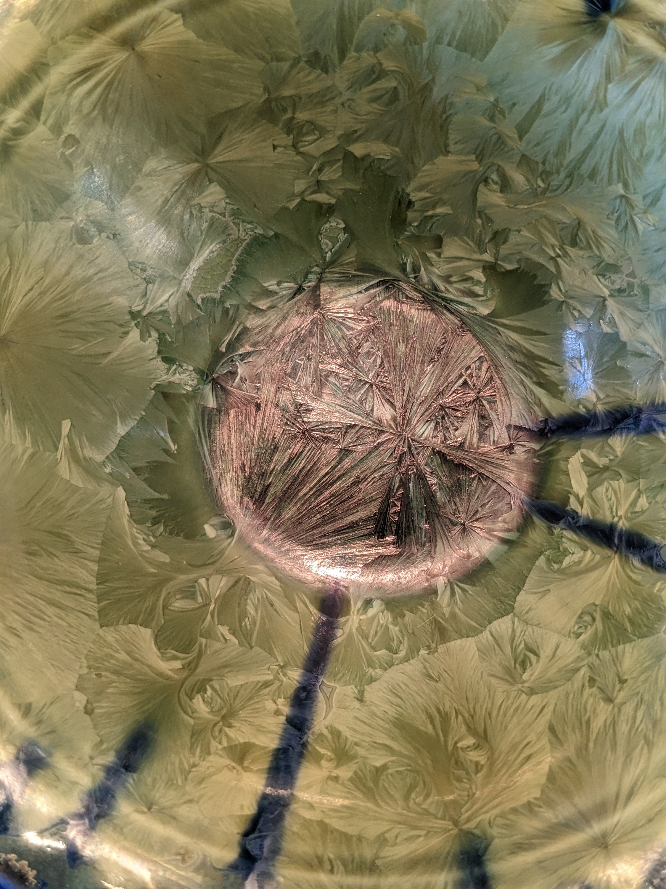 Edgecomb Pottery Green With Blue Drip Glaze Stoneware Bowl, Unique ...