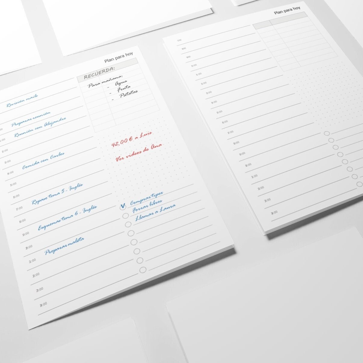 Printable Daily Planner, A4 and A5 for Desktop · Downloadable Personal ...