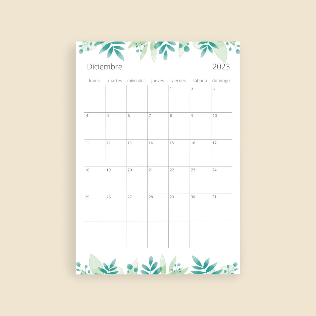 PRINTABLE 2023-2024 Calendar in Spanish Year Months and - Etsy UK