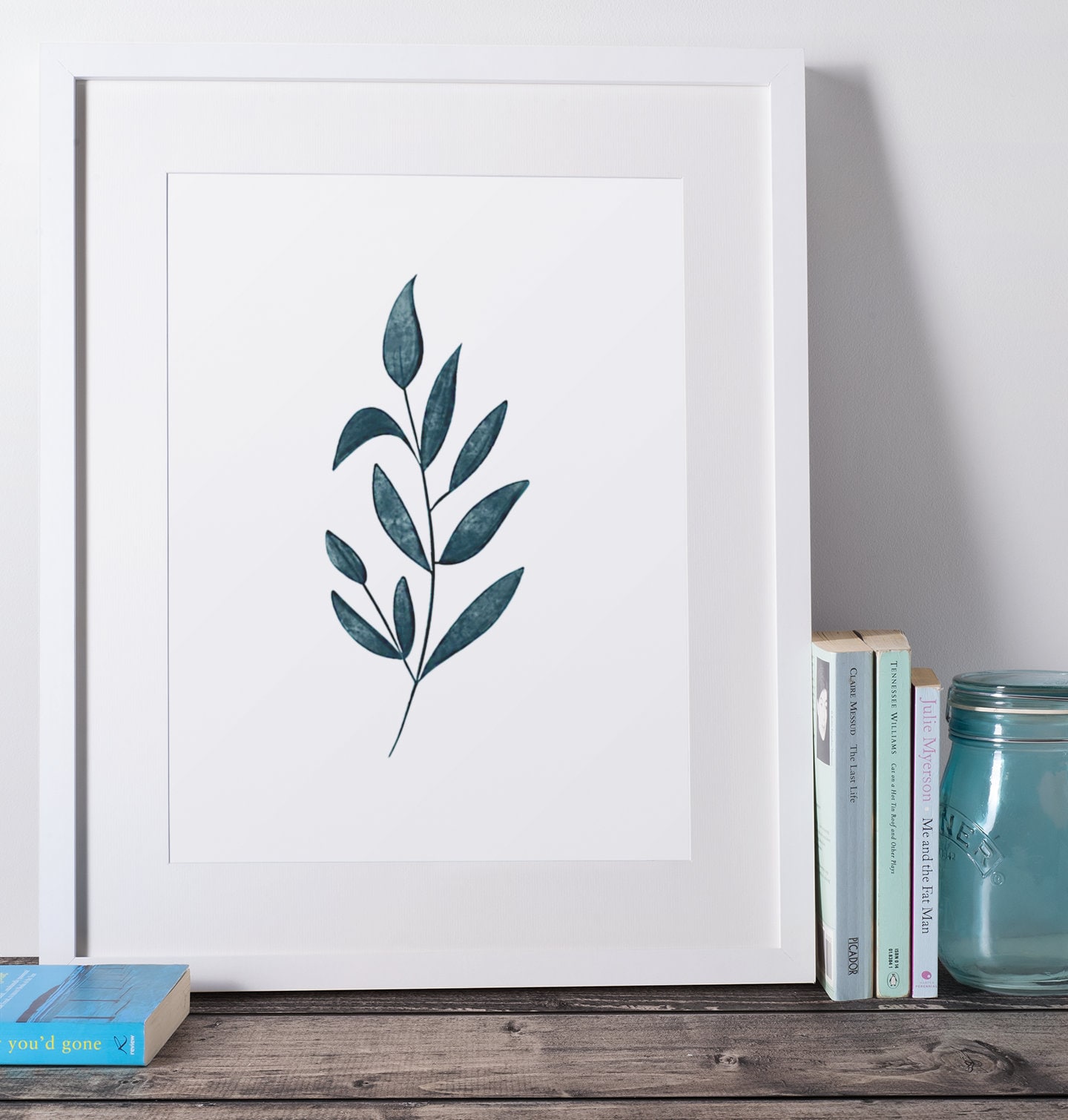 3 PRINTABLE Watercolor Green Prints. Botanical Illustration for Home ...
