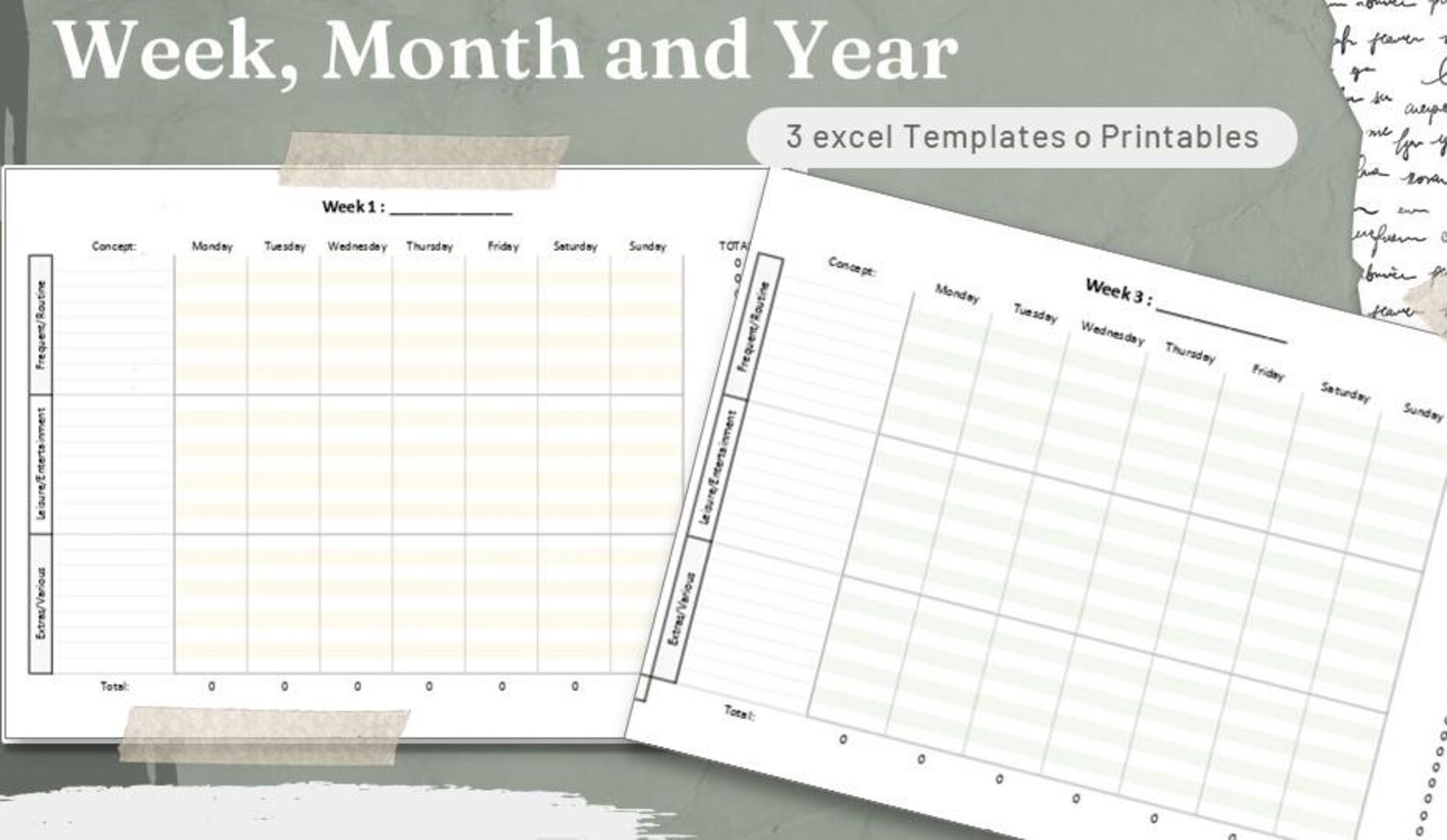 Income and Expense Template, Kakebo English Excel or Printable Personal ...
