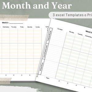 Income and Expense Template, Kakebo · English Excel or Printable ...