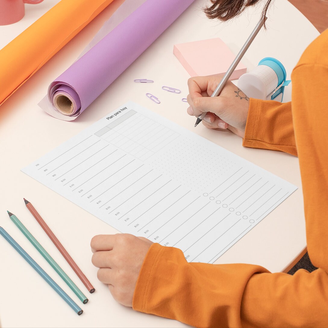 Printable Daily Planner, A4 and A5 for Desktop · Downloadable Personal ...