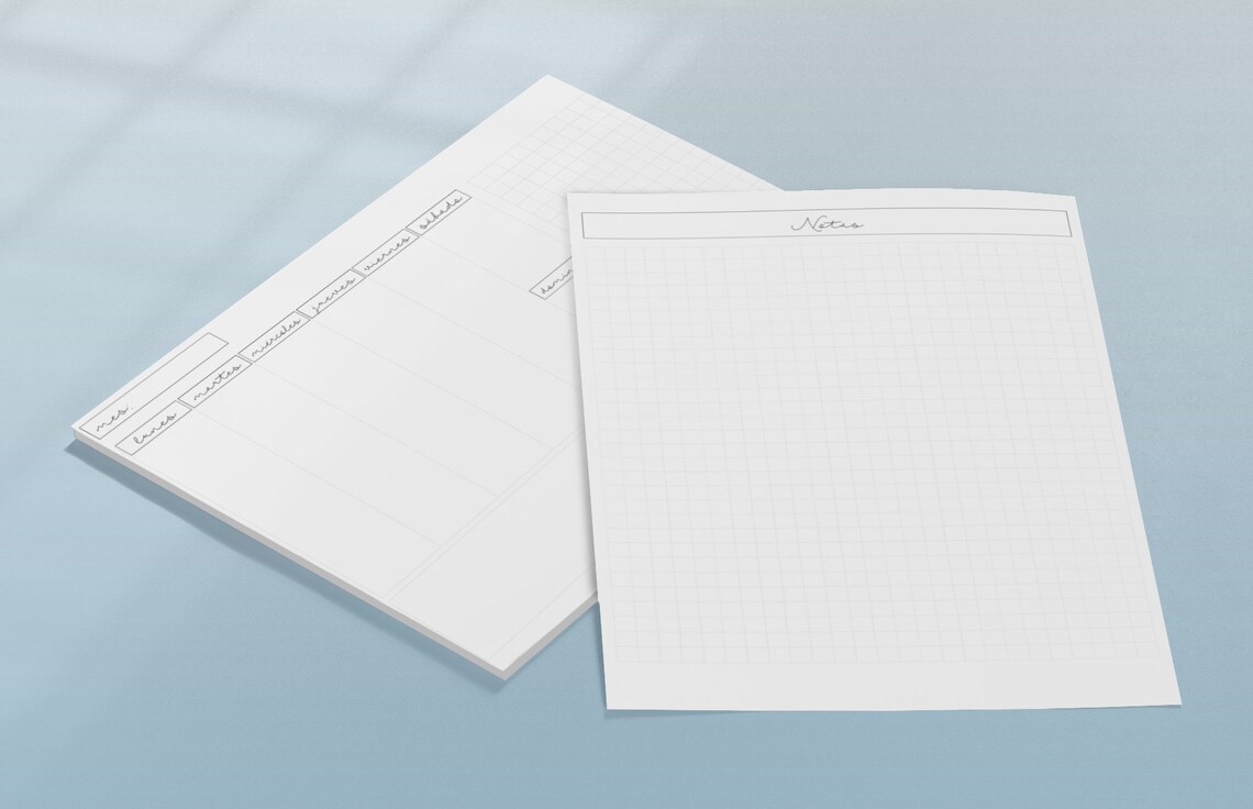 PRINTABLE Desktop Planners, 8 Downloadable Planning Sheets, Calendar ...